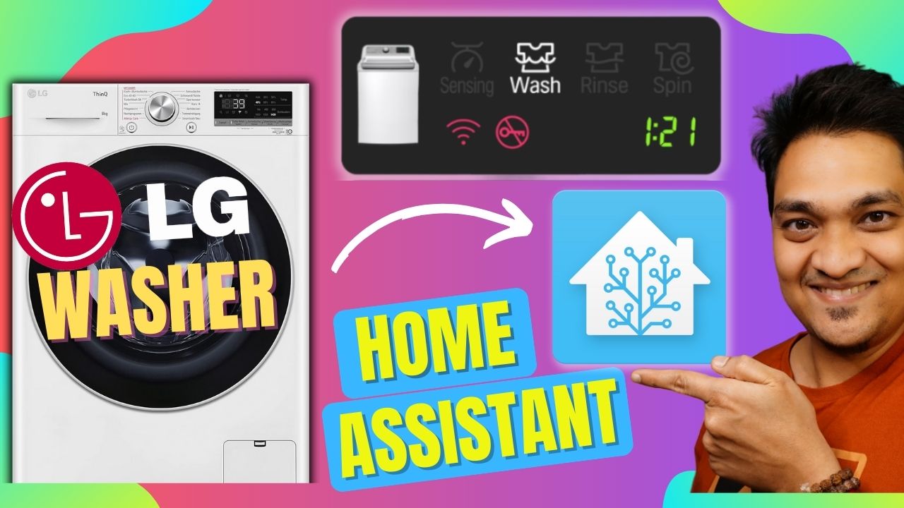 Setup LG Washer with Home Assistant using ThinQ Integration | Smart Home Circle